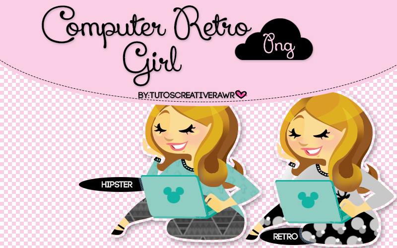 Computer Retro Girl PNG by Enamoradhiisza on DeviantArt