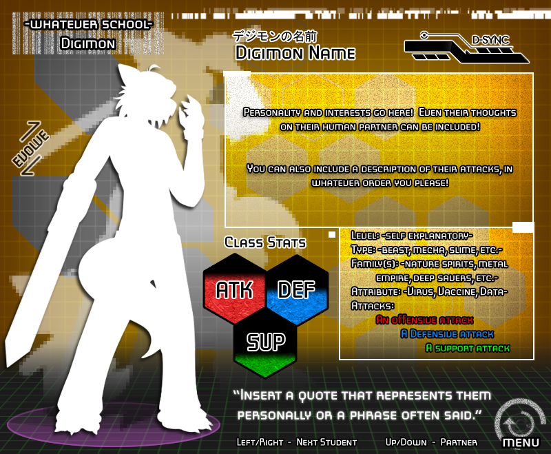 .DRA:. Digimon Profile Template by JaymiSaeki on DeviantArt