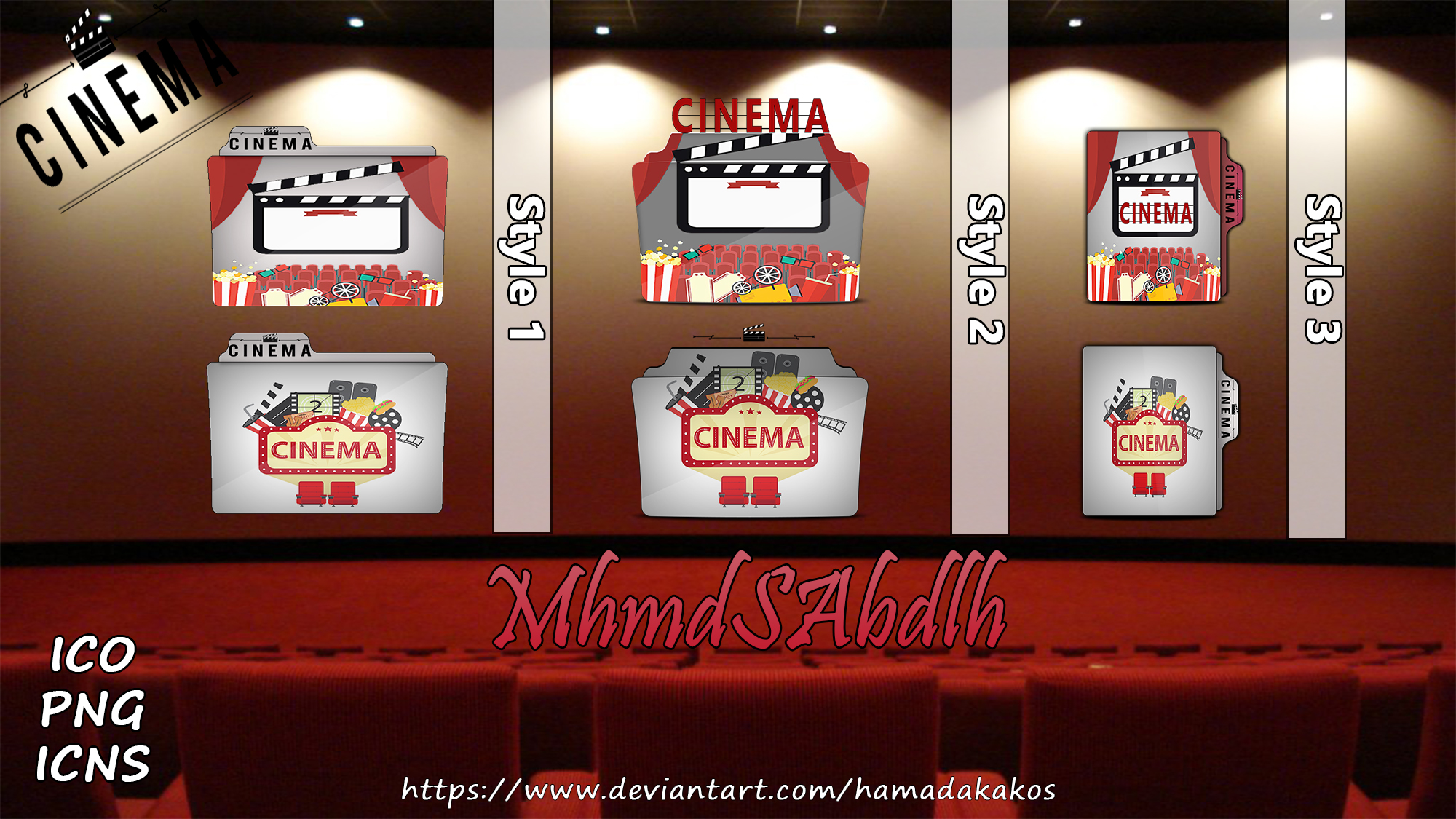 Cinema icon folders for windows and mac by hamadakakos on DeviantArt