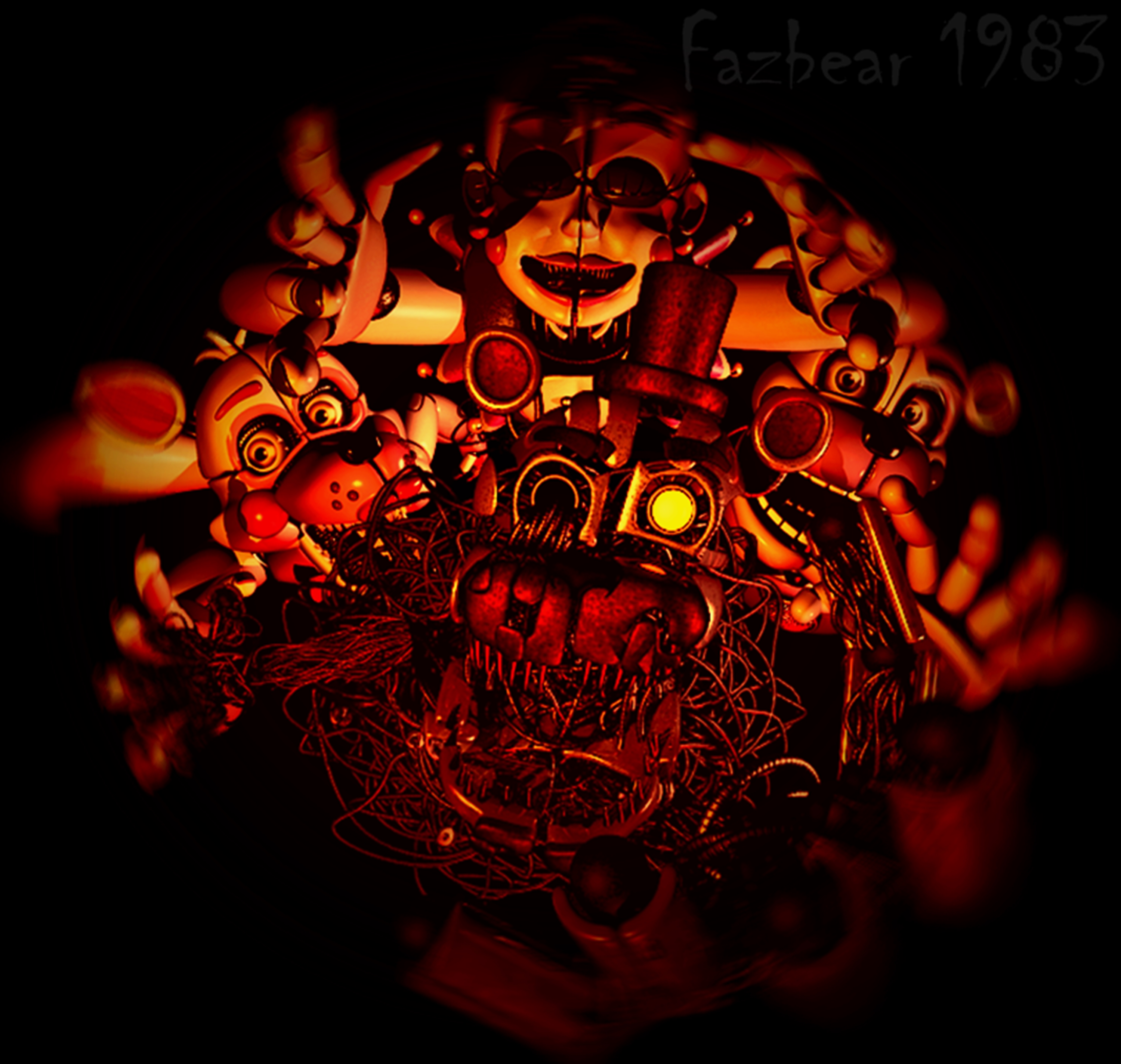 [FNAF/BLENDER] MELTED TOGETHER! by FnaFcontinued on DeviantArt