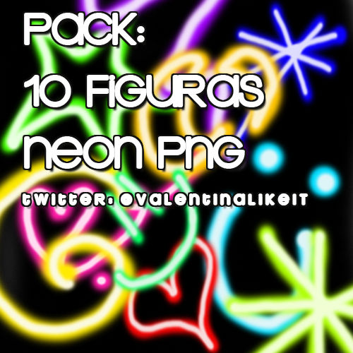PNG Pack | 1O Figuras Neon | Vale by ValentinaLike on DeviantArt