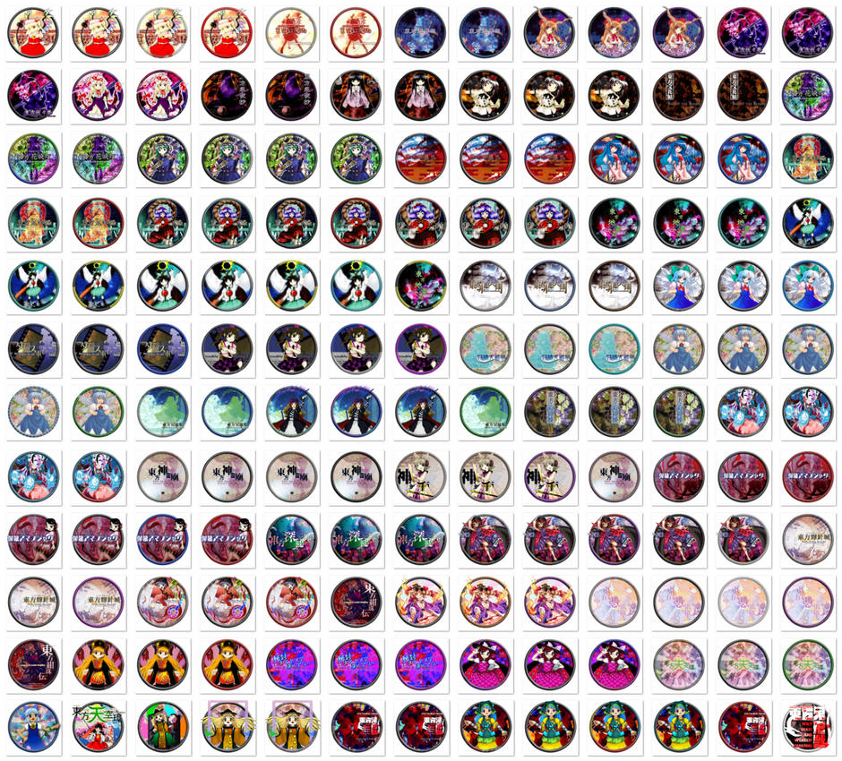 Touhou icon pack 1 - Official games by kossza on DeviantArt