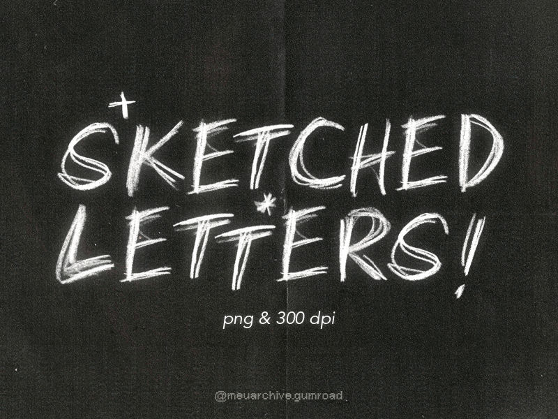 sketched letters png pack by meuarchive on DeviantArt
