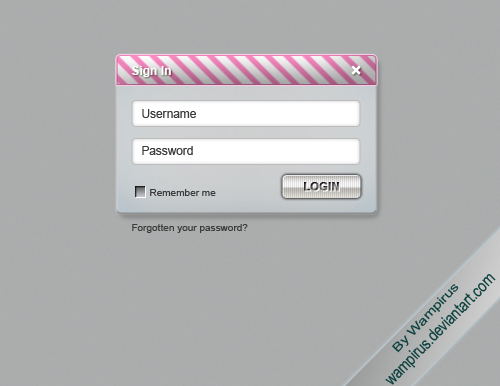 FREE Web Login Panel PSD by WampiruS on DeviantArt