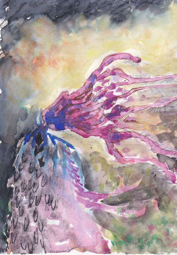 Skrimsli II,2016,watercolor,210x297mm by MariaGisladottir on DeviantArt