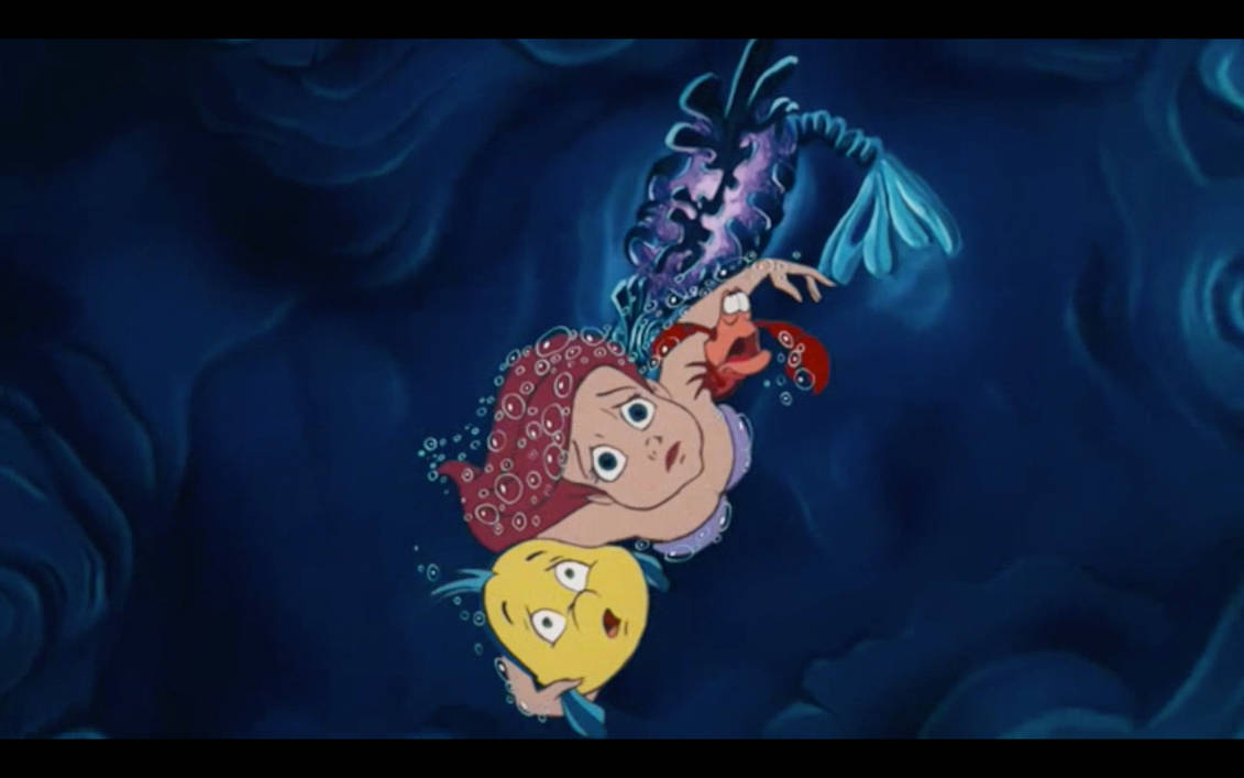 Ariel Swimming Backwards To The Cave By Arielfan90 On Deviantart