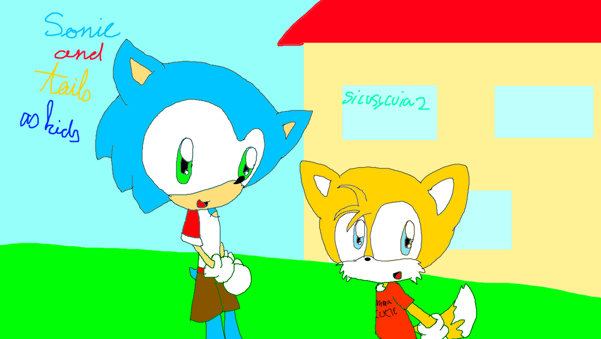 sonic and tails as kids by silvsylvia2 on DeviantArt