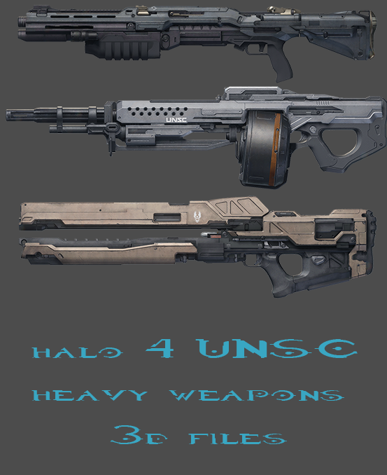 Halo 4 UNSC Heavy Weapons - 3d models by Survivor271 on DeviantArt