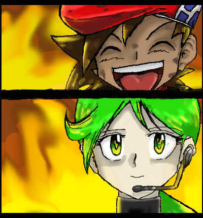 Hareta and Mitsumi but with even more fire effects by ...