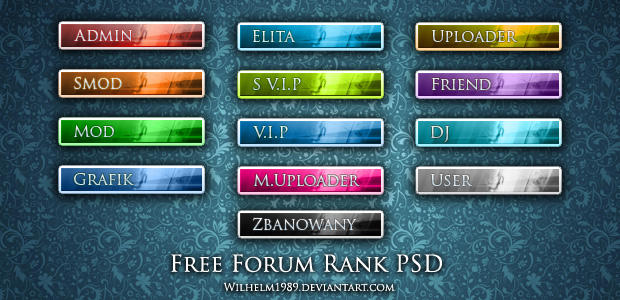 FREE Forum Buttons or Ranks by wilhelm1989 on DeviantArt