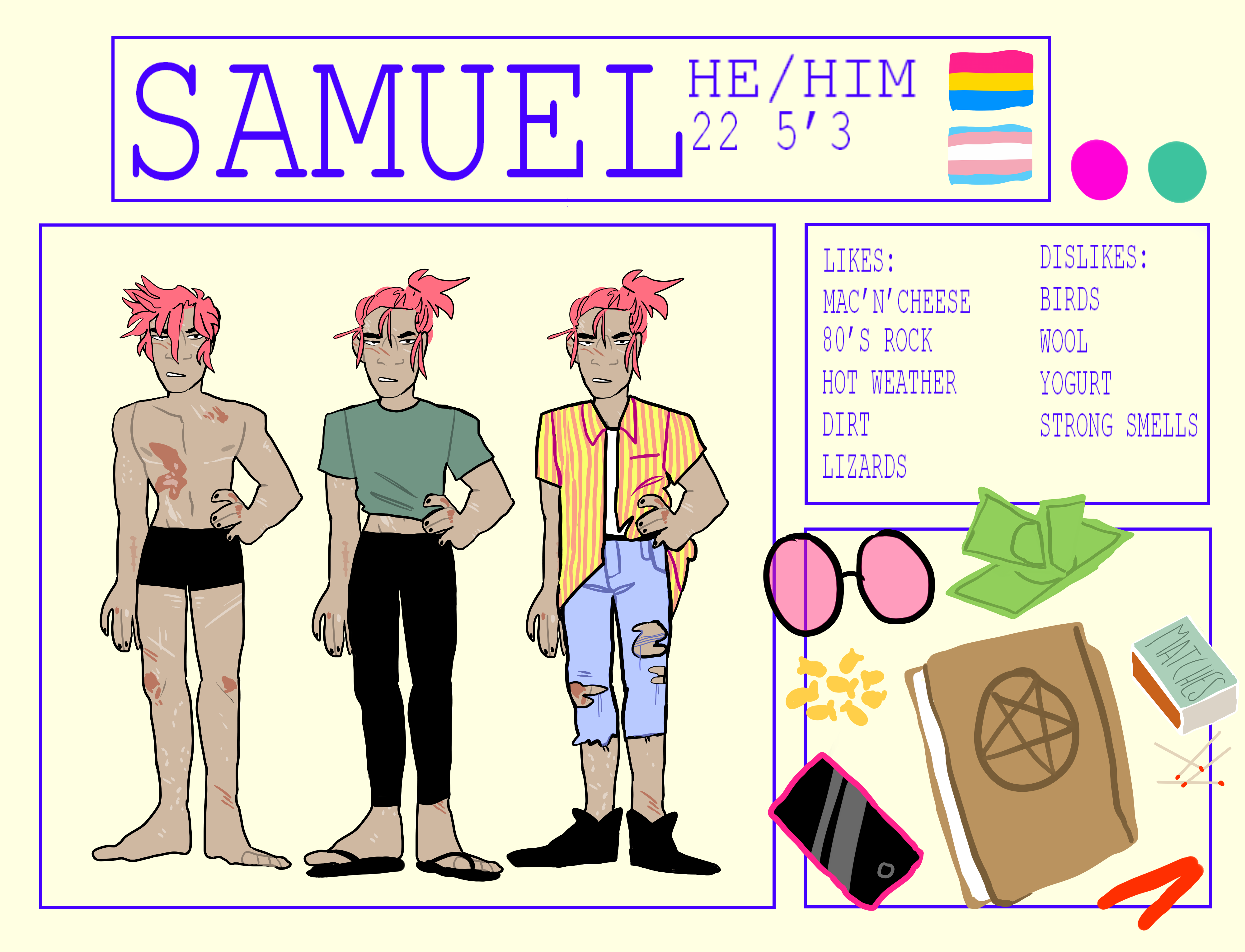 Charater Ref Sheet Samuel by BIGBUFFSHARKDAD on DeviantArt