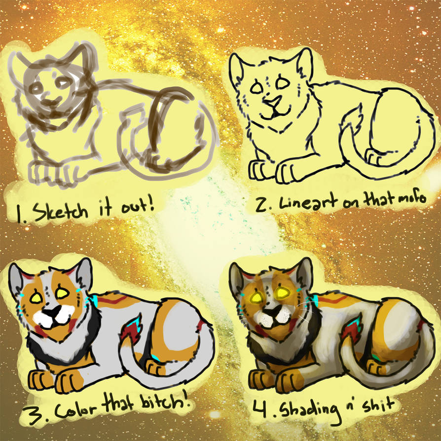 How to draw a VOLTRON LION EASY TUTORIAL!! by PaintedMagic on DeviantArt