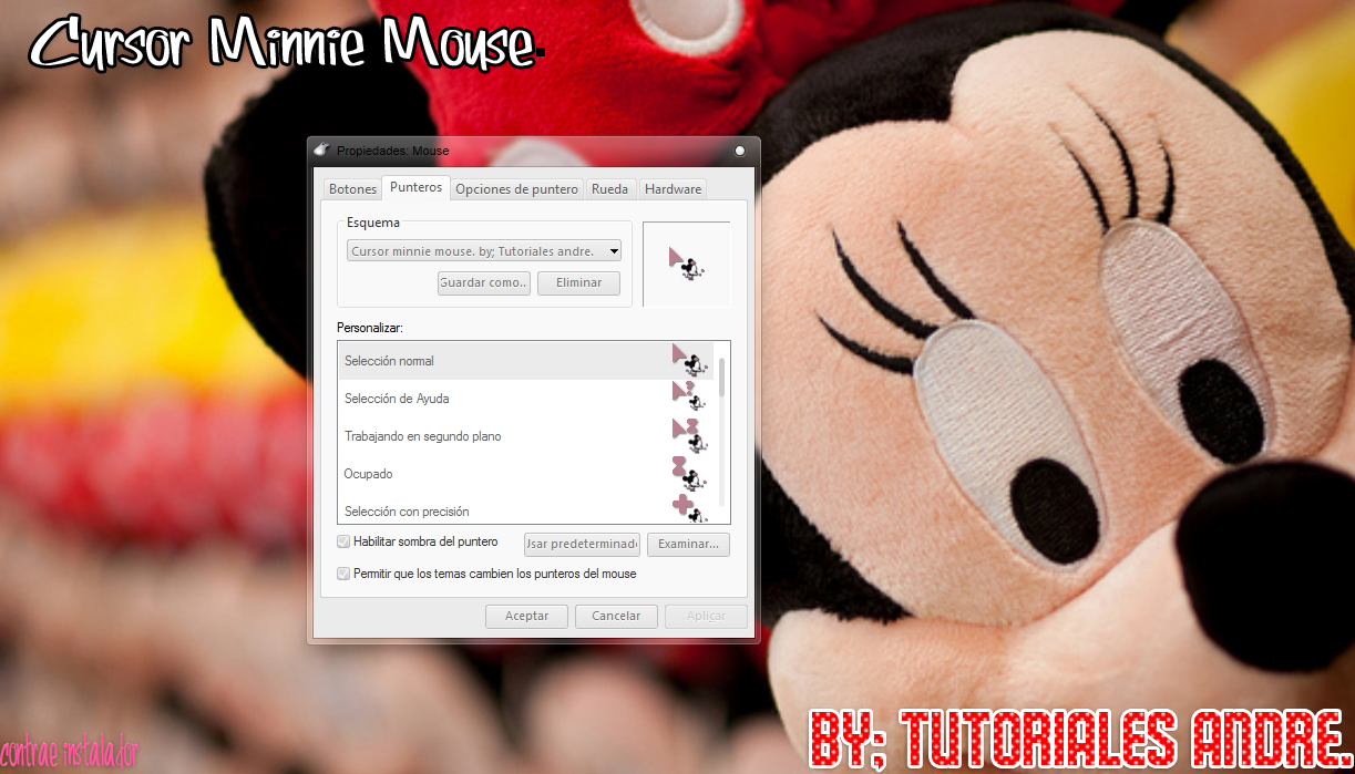 Cursor Minnie Mouse. by TutorialesAndre on DeviantArt