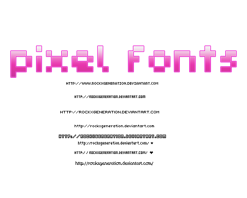Pixel Fonts Pack by RockxGeneration on DeviantArt
