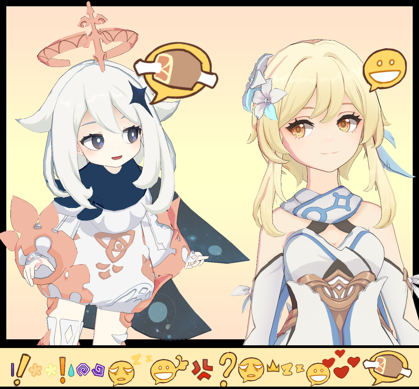 Mmd Genshin Impact Emoji Dl By Cherrypiewithpoison On Deviantart