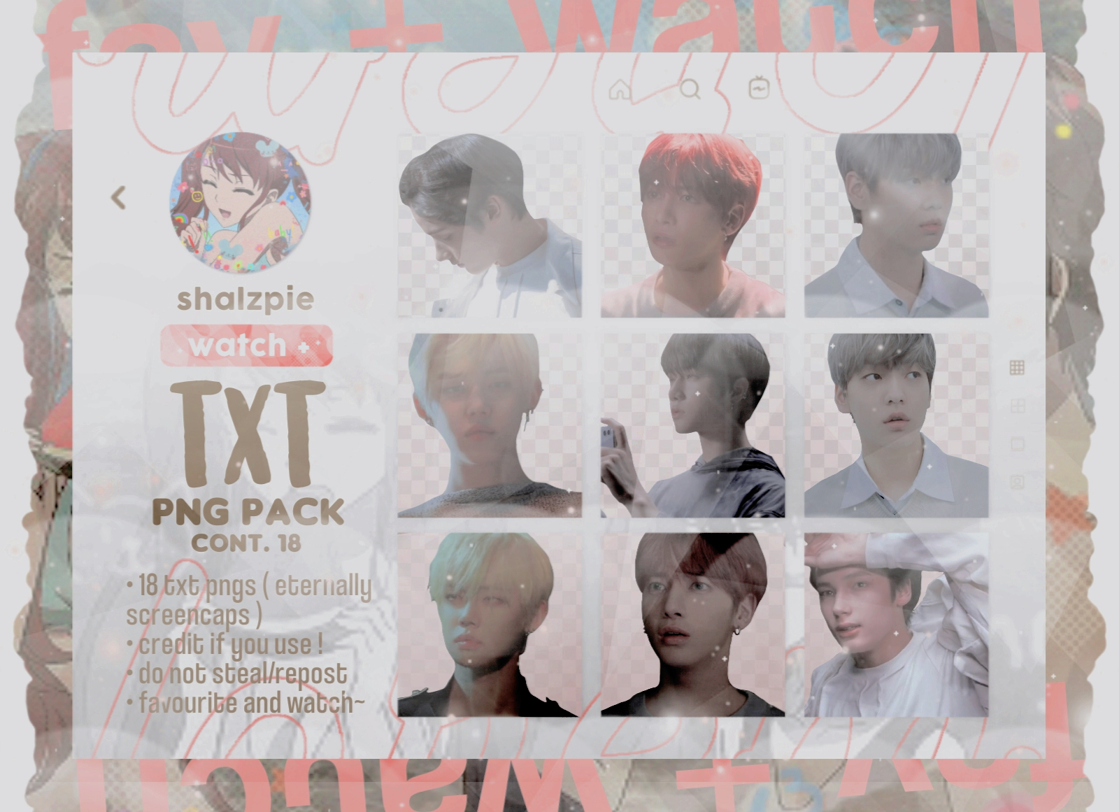 TXT Png Pack - eternally by shalzpie on DeviantArt