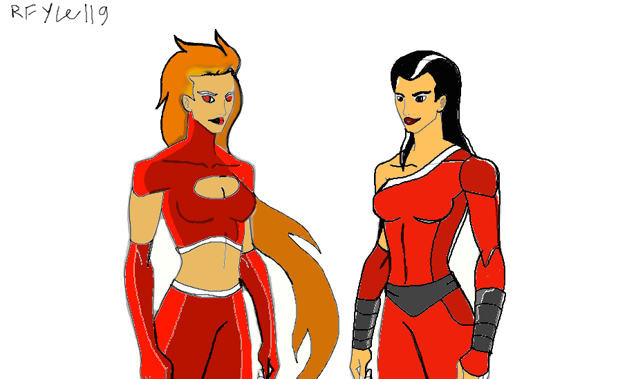 Volcana X Red Claw (DCAU) by RFyle119 on DeviantArt