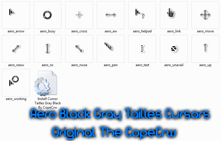 Black Gray Tailles Cursors by CopeCrw on DeviantArt