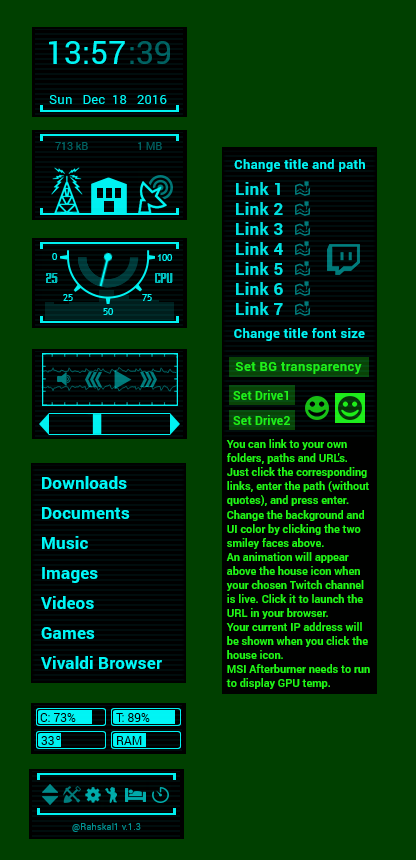 Fallout Rainmeter 1.3 by GridOne on DeviantArt