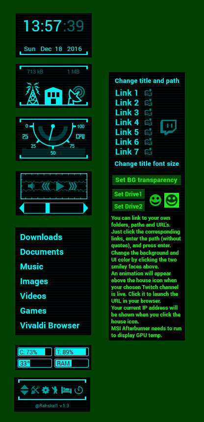 Fallout Rainmeter 1.3 by GridOne on DeviantArt