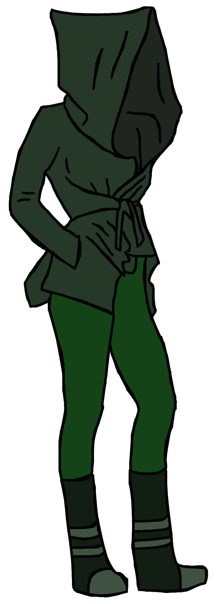 hooded forest lady/guy or something by dealmaking on DeviantArt