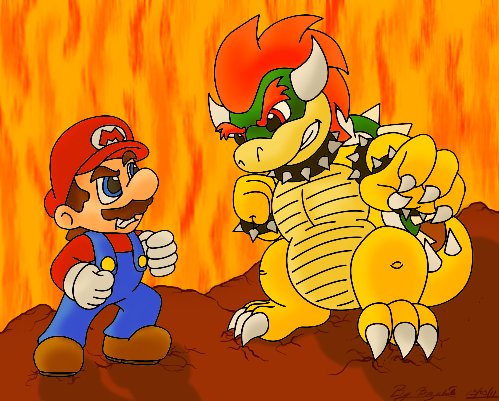 LA: mario vs bowser by hairykoopa on DeviantArt