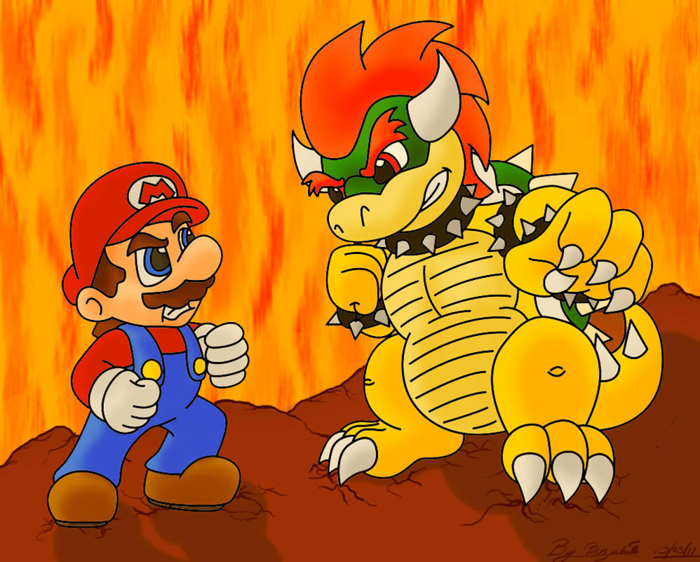 LA: mario vs bowser by hairykoopa on DeviantArt