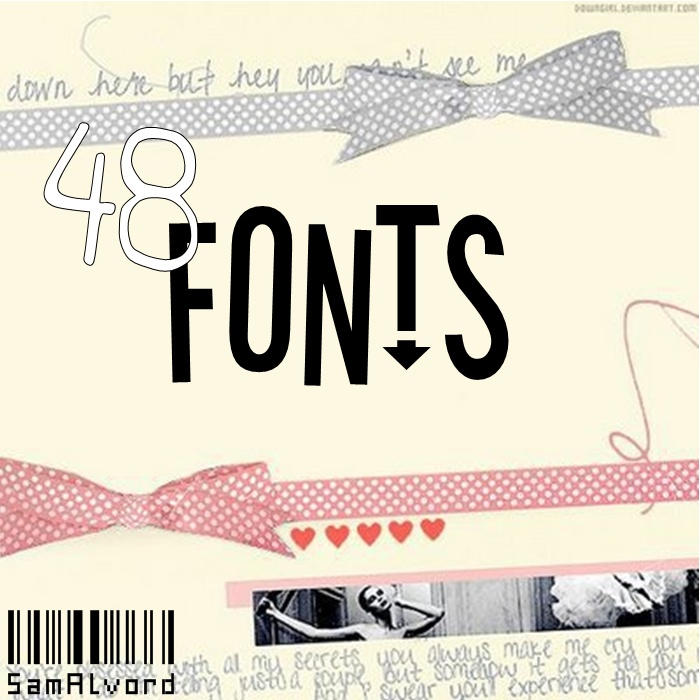 Pack 48 fonts by SamAlvord on DeviantArt
