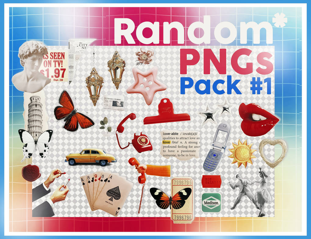 RANDOM PNG PACK #1 - 50 PNGS by Elegantcolourings on DeviantArt