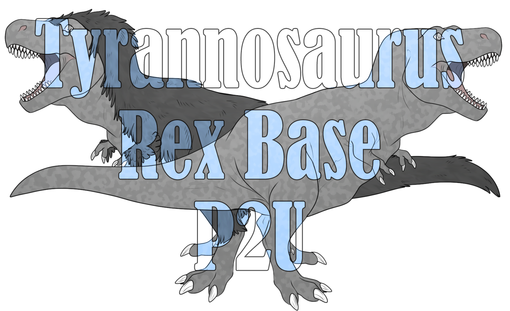 Tyrannosaurus Base P2U by Dogthatkills on DeviantArt