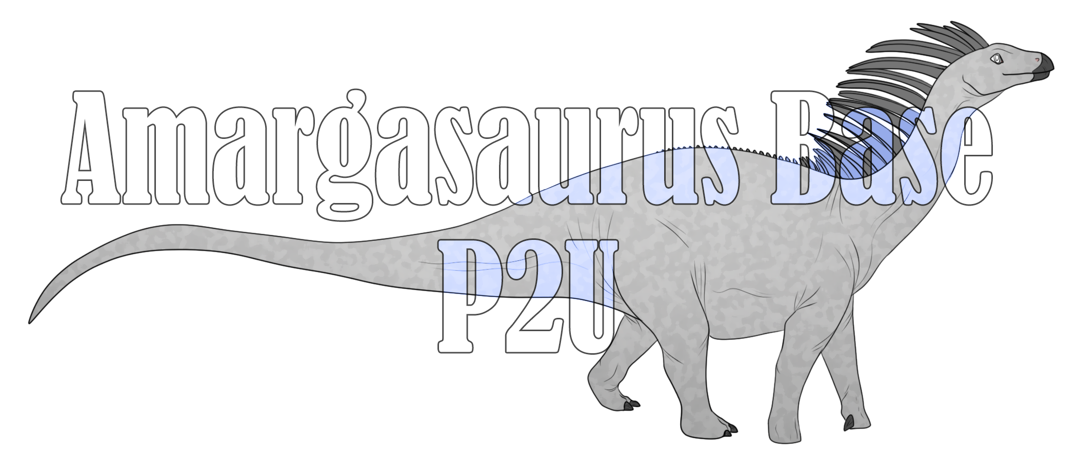 Amargasaurus Base P2U by Dogthatkills on DeviantArt