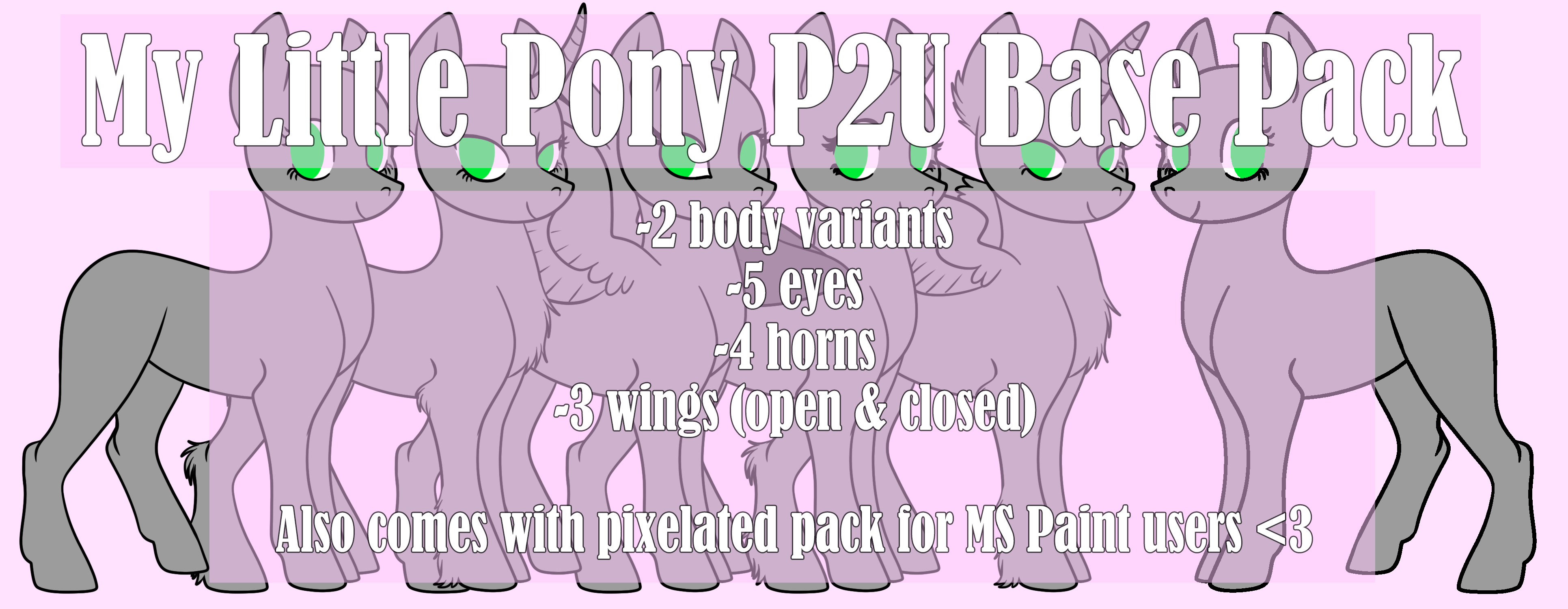 Mlp Base Pack P2U by Dogthatkills on DeviantArt