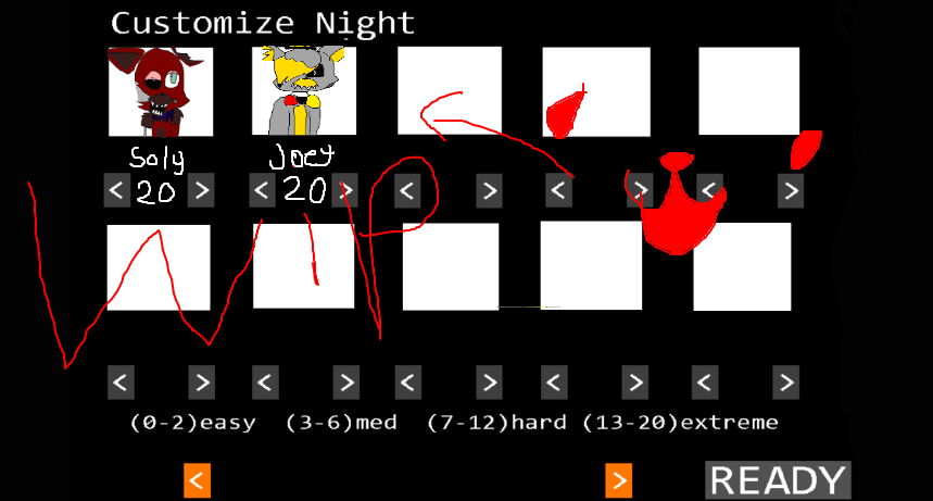 fnaf custom night WIP by funtime-soly on DeviantArt fnaf custom night WIP by funtime-soly on DeviantArt