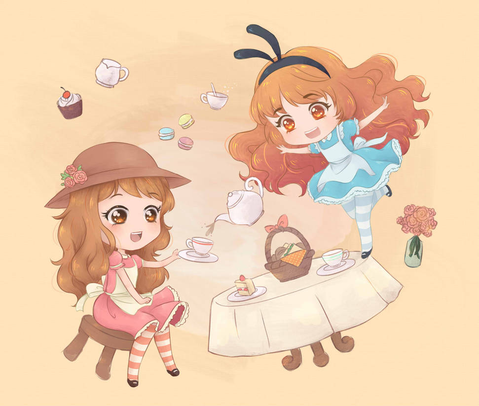 Tea Party [ COLLAB ] by ado-mi on DeviantArt