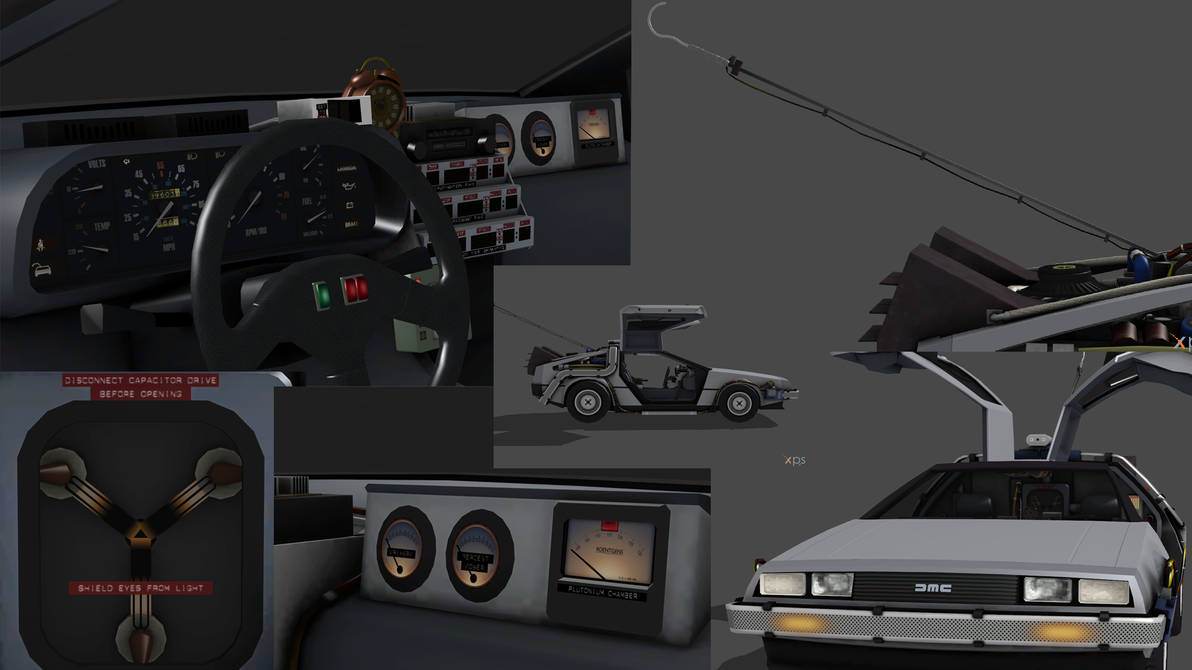 Delorean Time Machine for Xnalara - BTTF Part 1 by OutaDimes on DeviantArt