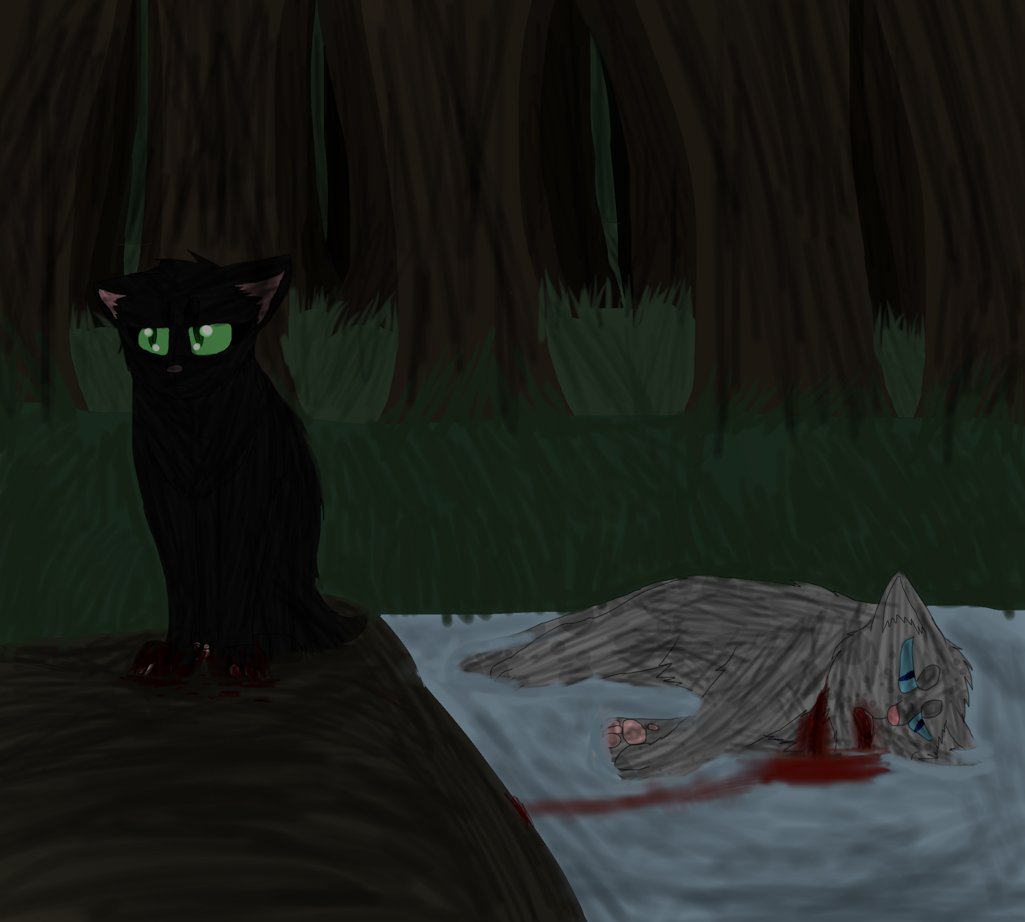 Ashfur's Death by Lithefeather on DeviantArt
