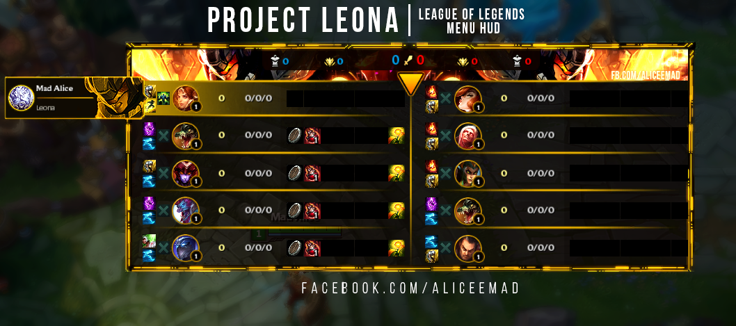 League of Legends Menu HUD - Project Leona by AliceeMad on DeviantArt
