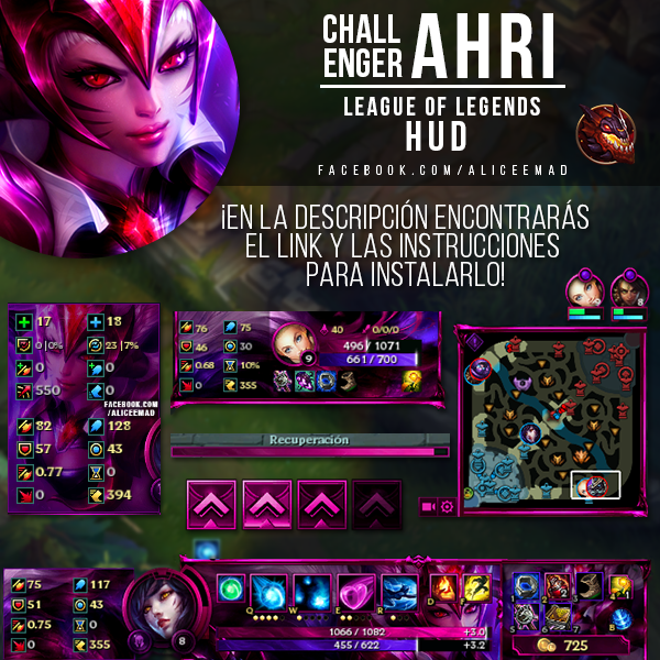 League of Legends HUD - Challenger Ahri by AliceeMad on DeviantArt