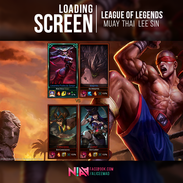 Lee Sin Muay Thai - Loading Screen by AliceeMad on DeviantArt