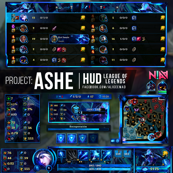 PROJECT: Ashe HUD - League of Legends by AliceeMad on DeviantArt