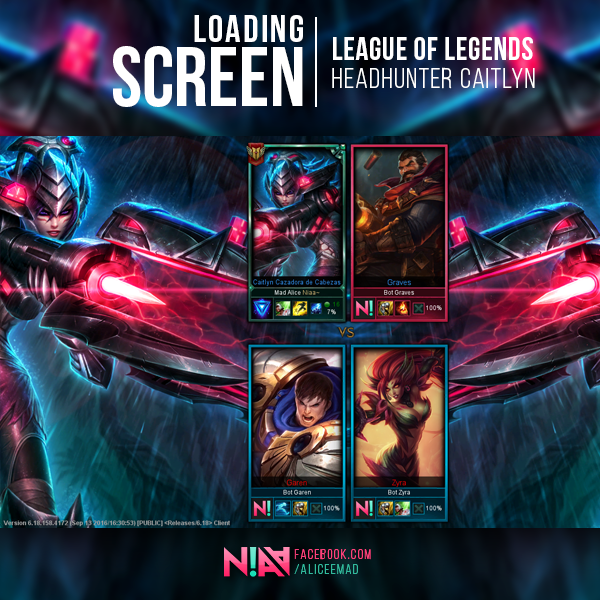 Headhunter Caitlyn - Loading Screen by AliceeMad on DeviantArt