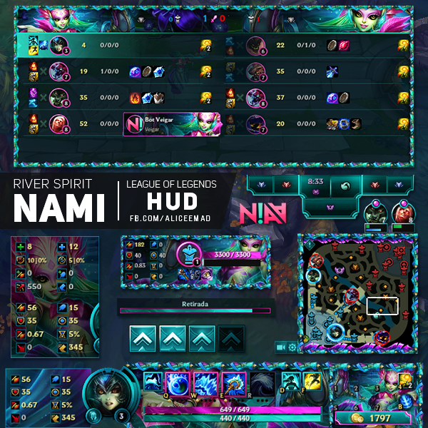 River Spirit Nami HUD - League of Legends by AliceeMad on DeviantArt
