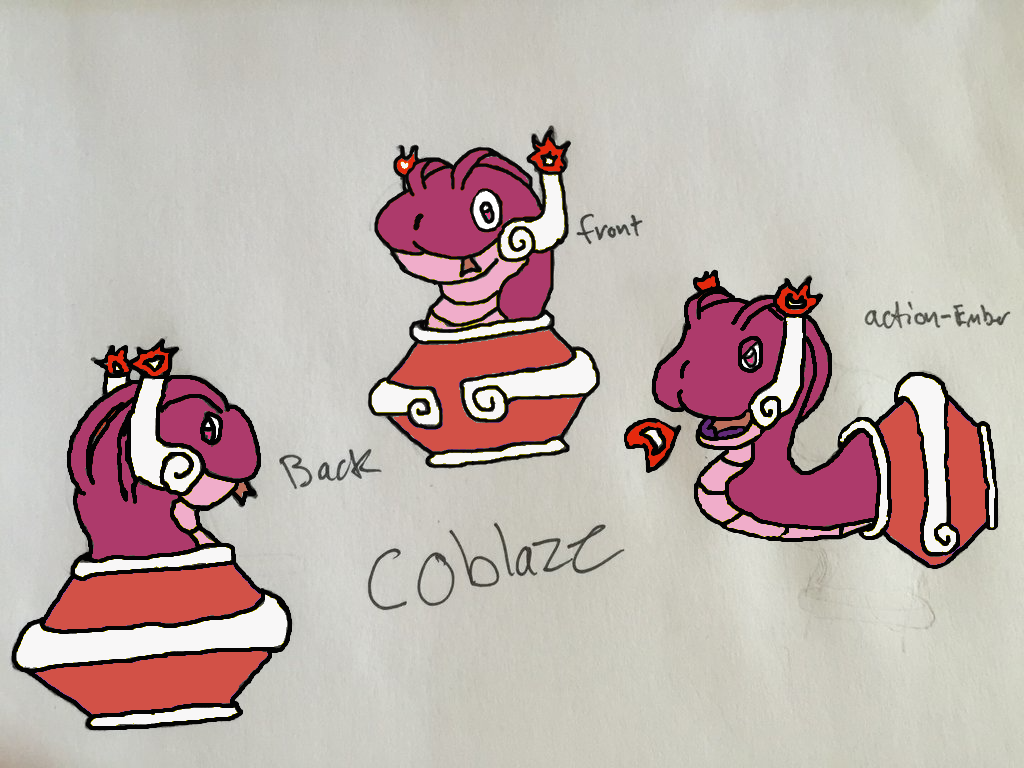 #009 COBLAZE The Fire Jar Pokmon by rentlig on DeviantArt