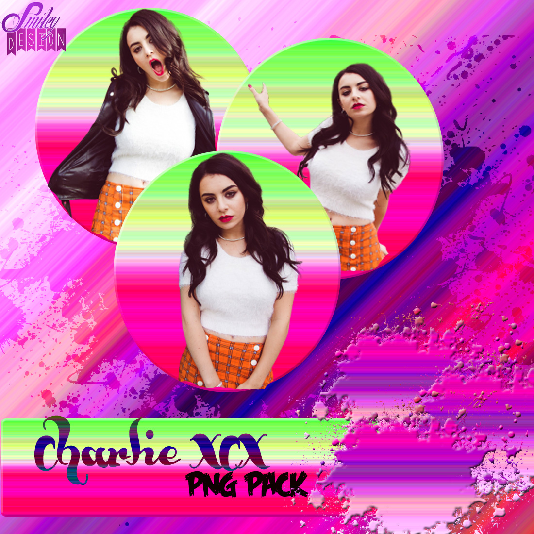 Charlie XCX Png Pack by.: Smiley Design by Szinti000 on DeviantArt
