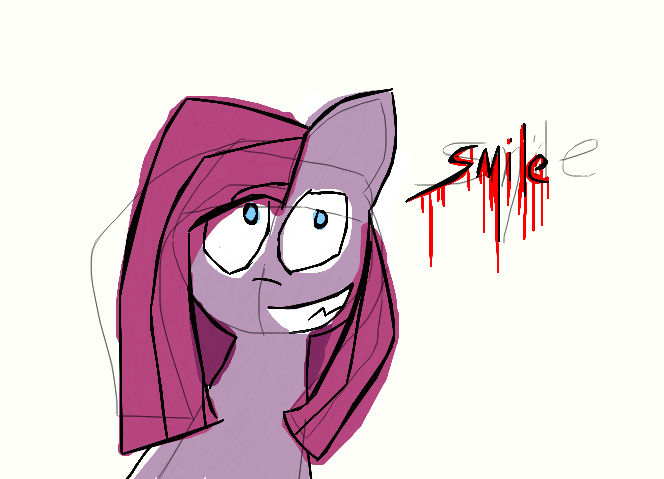 Smile - Sketch by Pinkamena-P on DeviantArt