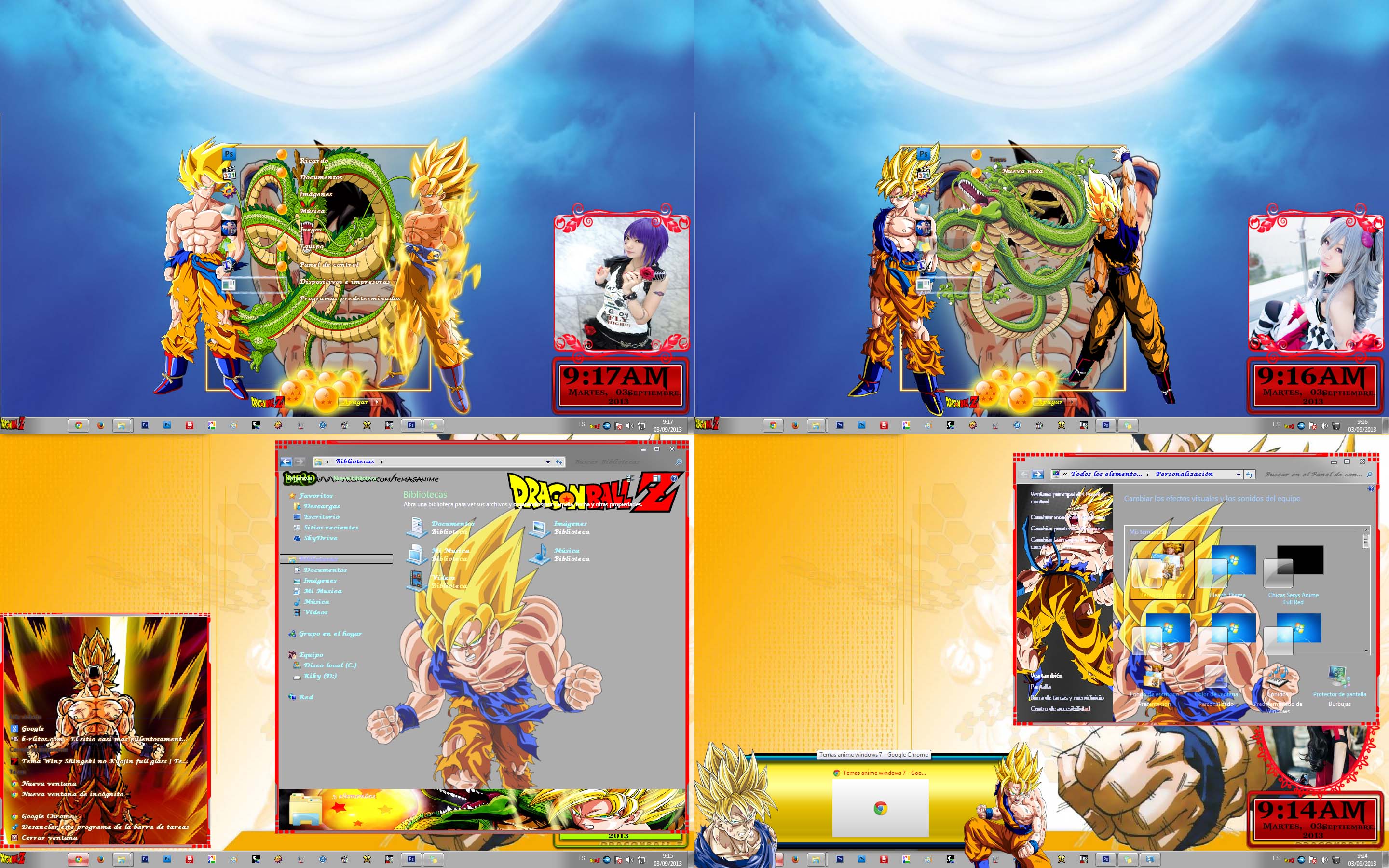 Goku ssj1 Thema windoWs 7 by bir2d on DeviantArt