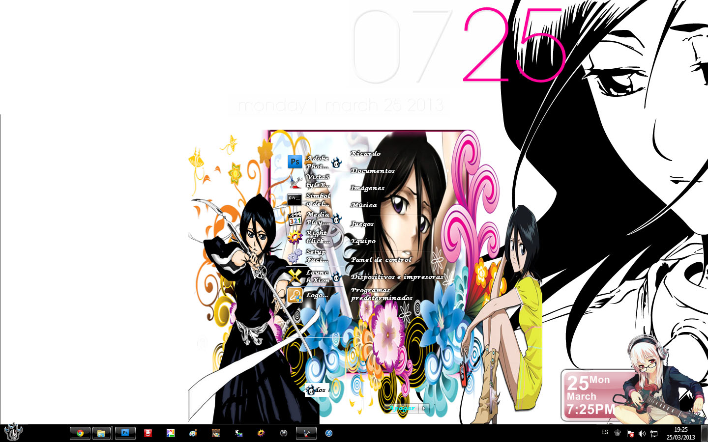 Tema Win7 Bleach (Rukia Kuchiki ) full glass by bir2d on DeviantArt