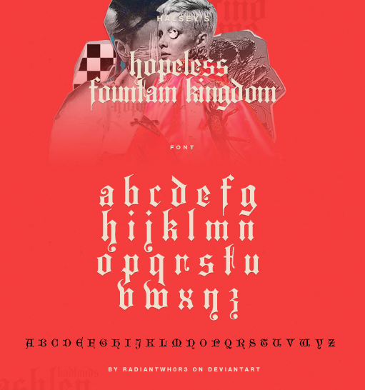 Halsey - Hopeless Fountain Kingdom / Font by RADIANTWH0R3 on DeviantArt