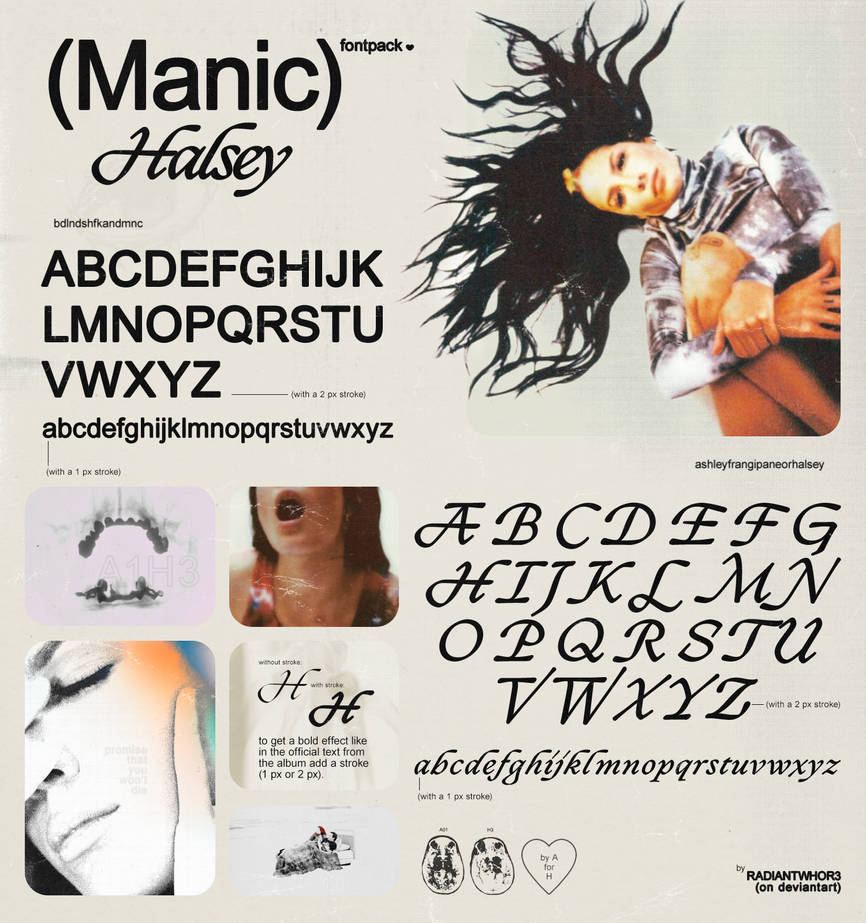 Halsey - Manic / Fonts by RADIANTWH0R3 on DeviantArt