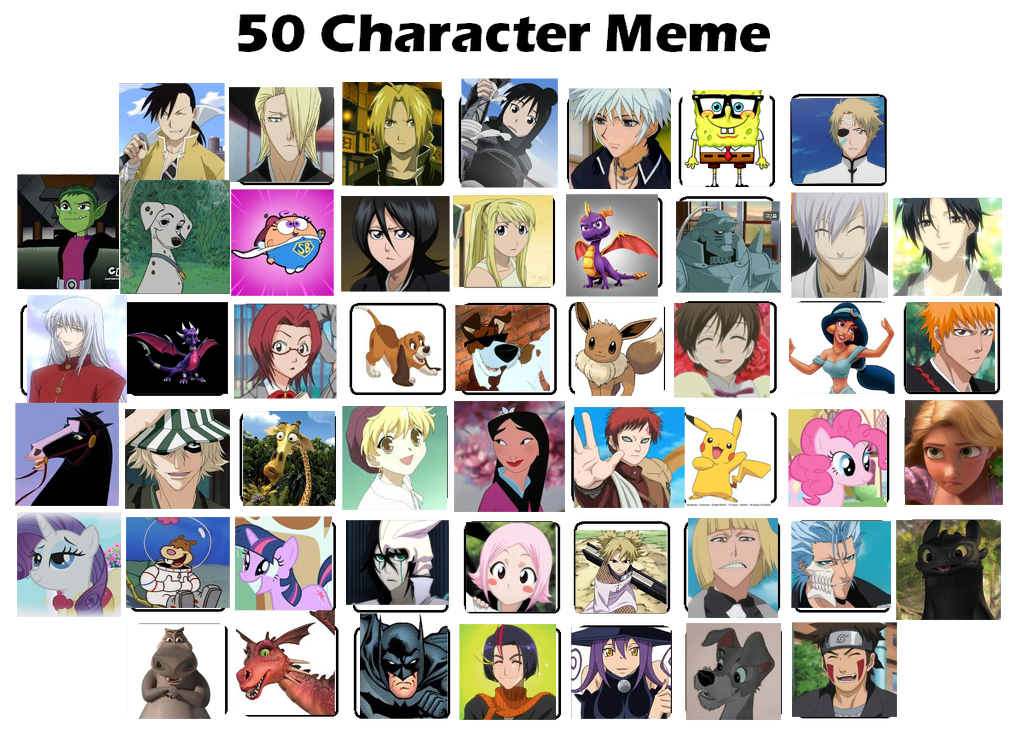 50 character meme by Winged--Maned--Wolf on DeviantArt